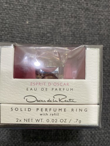 OSCAR DE LA RENTA ESPRIT D’ OSCAR EAU DE PARFUM SOLID PERFUME RING NIB ...