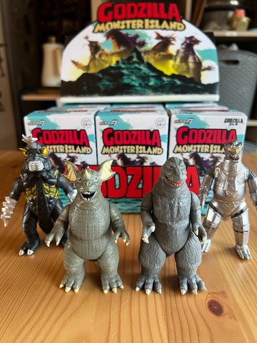 Super 7 ReAction 3.75'' Godzilla Monster Island Blind Box Baragon Mecha ...