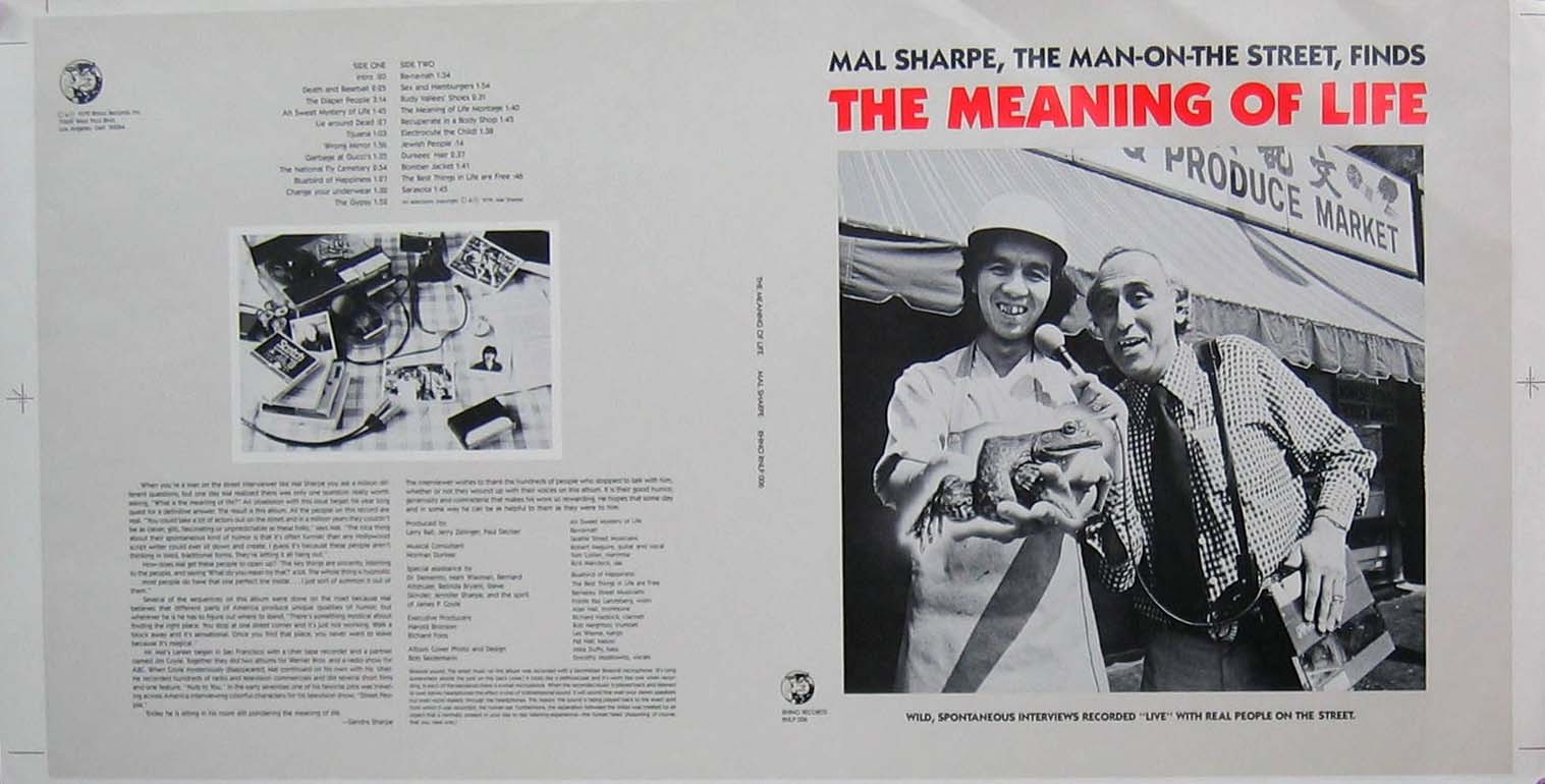 MAL SHARPE POSTER, THE MEANING OF LIFE (J8) | eBay