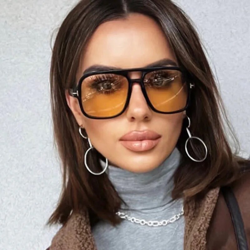 Jennifer Lopez Brand Designer Italy Orange Lens Vogue Sunglasses ...