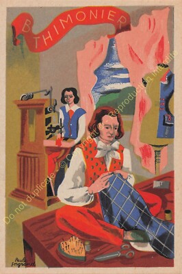 Cp Illustration Paule Ingrand Barthélemy Thimonier Inventor | eBay
