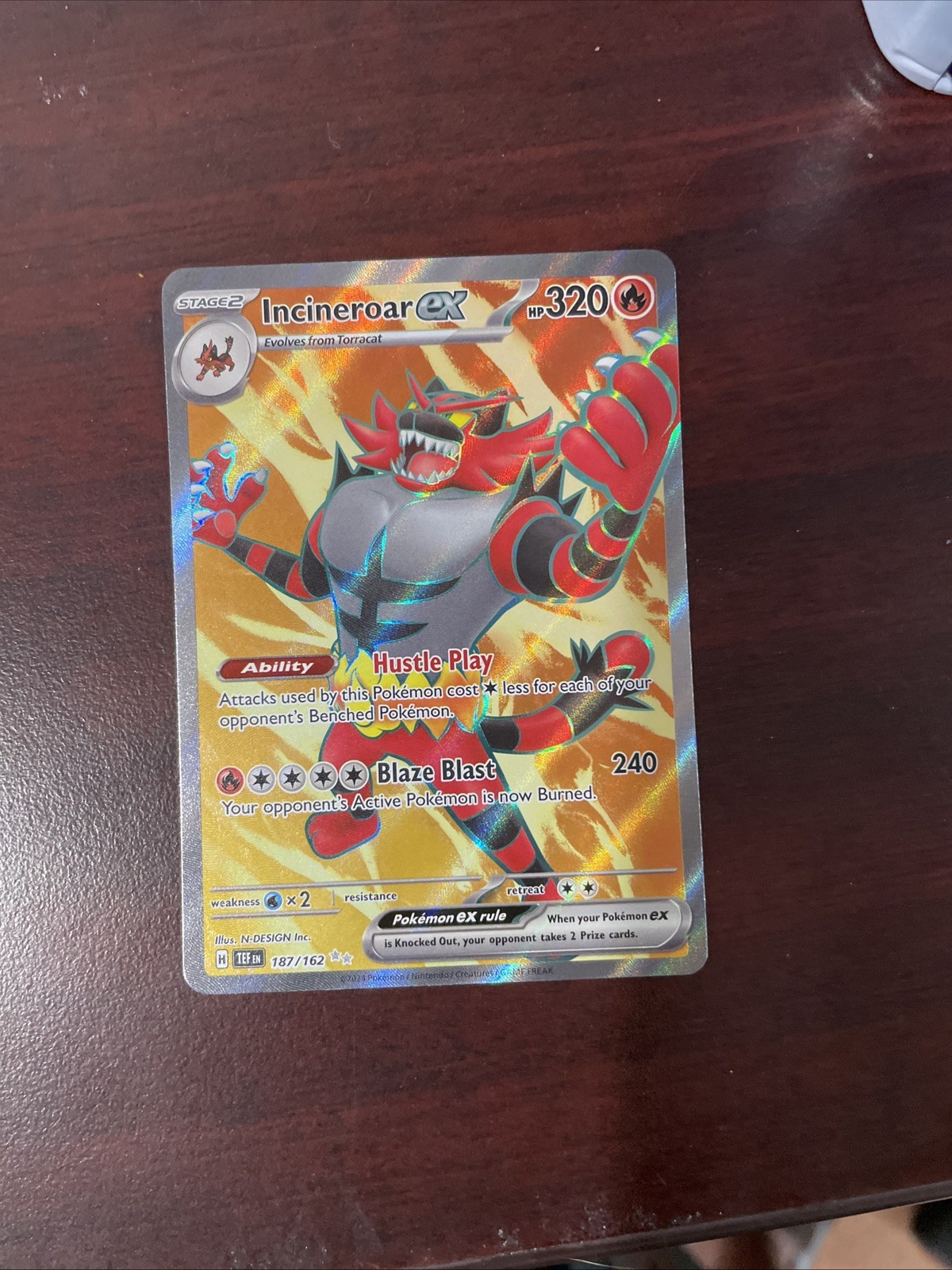 Incineroar ex 187/162 Pokemon Card NM | eBay