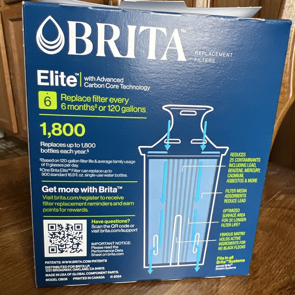 Brita Elite Replacement Water Filter for Pitchers and Dispensers 2 Pack ...