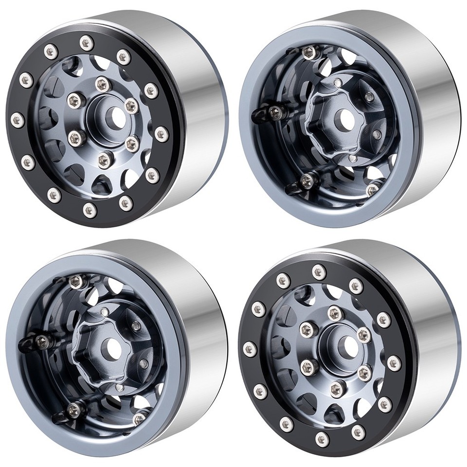 RCBATER Alu 1.55" Beadlock Wheel Rim Hub Upgrade for 1/18 UTB18 Capra ...