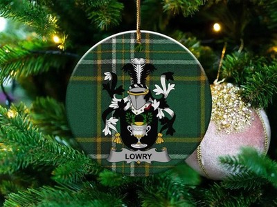 Lowry Surname Irish Coat Of Arms Ceramic Ornament | eBay
