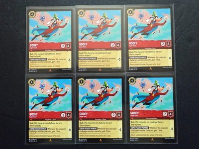 Disney Lorcana Ursula's Return - Goofy - Super Goof Card PLAYSET x6 | eBay