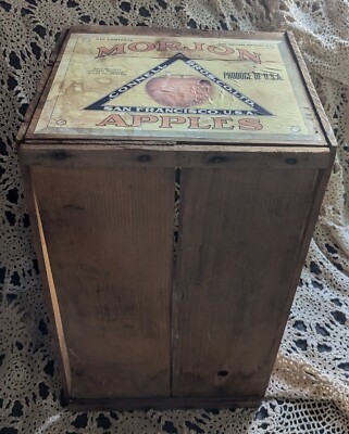 Apple Crate Morjon Apples Wood Box Connell Bros. Co. Ltd. San Francisco ...
