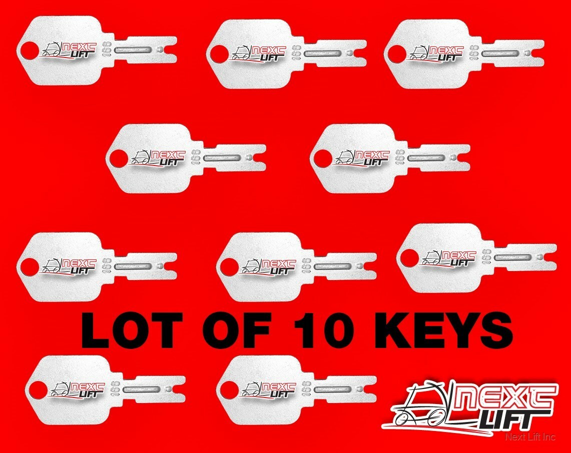 10 POLLAK KEYS FOR IGNITION SWITCH FORKLIFTS YALE, DAEWOO, CLARK ...