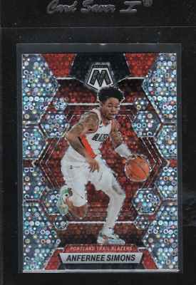 2022-23 Panini Mosaic Basketball Anfernee Simons Fast Break Silver ...
