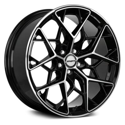 18 inch 18x8.5 Shift PISTON Black Machined wheels rims 5x120 +35 | eBay