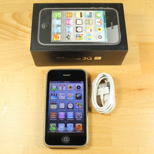 RARE Vintage Apple iPhone 3GS A1303 AT&T Black 8GB IOS 6.1.6 Collector ...
