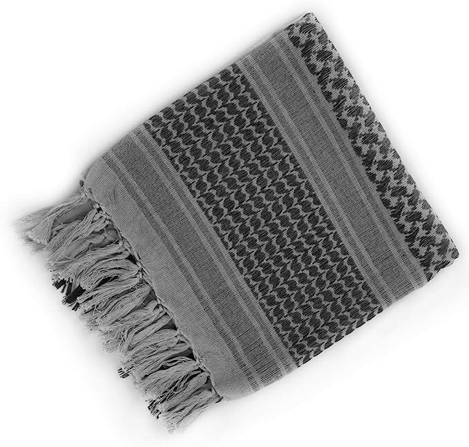 Multifunctional Shemagh Head Scarf - 100% Cotton Keffiyeh Arab Desert ...