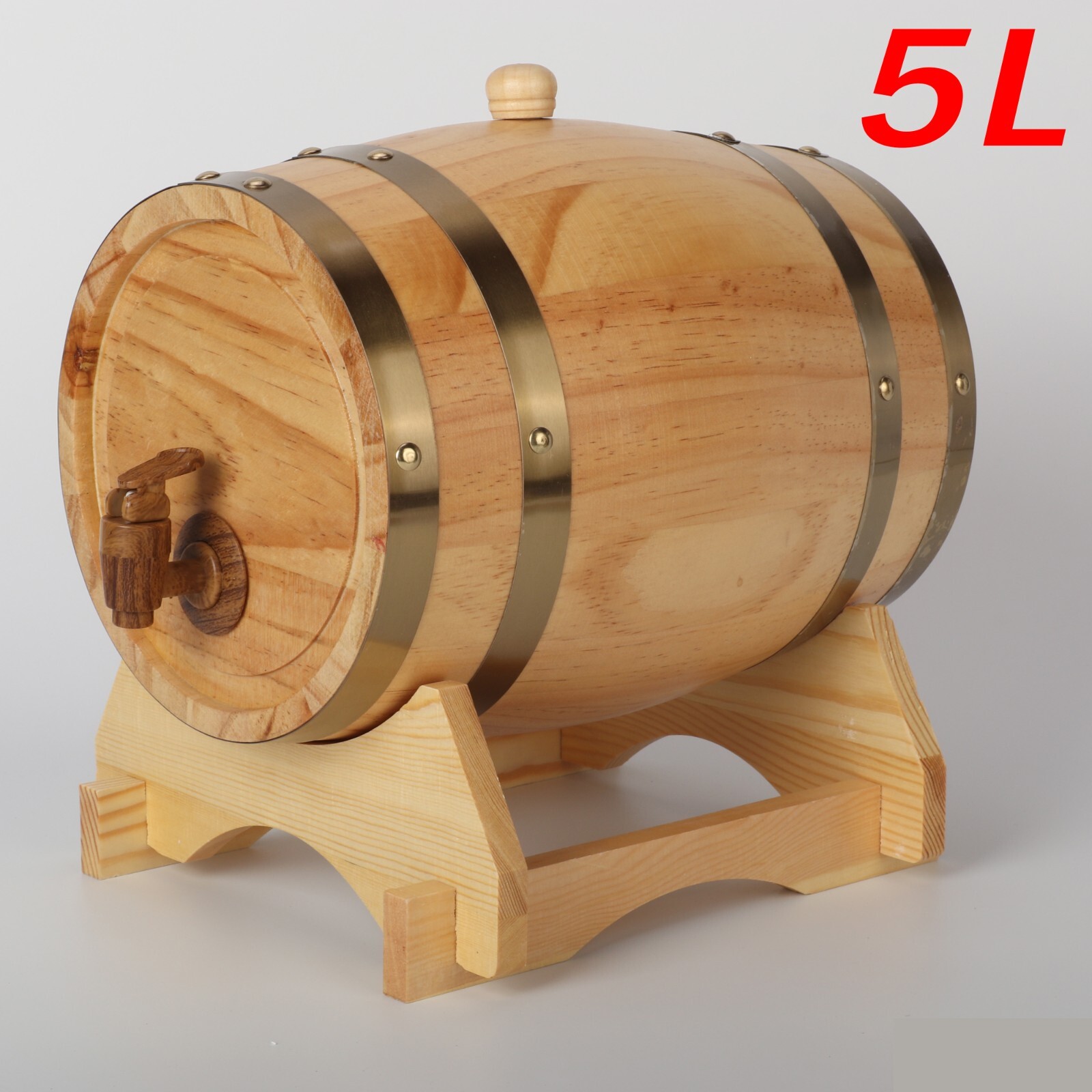 Oak Barrel 5 liter Steel Hoop Whiskey Wine Beer wood barrel | eBay