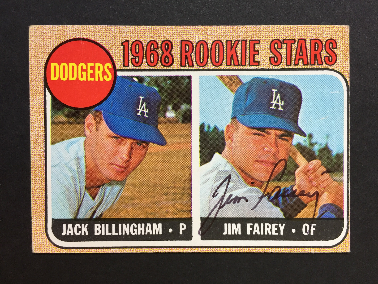 Jim Fairey Dodgers Signed 1968 Topps Rookie baseball card #228 Auto ...