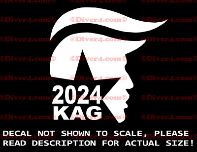 Trump Hair Silhouette KAG 2024 Decal Made in the USA US Seller KAG MAGA ...