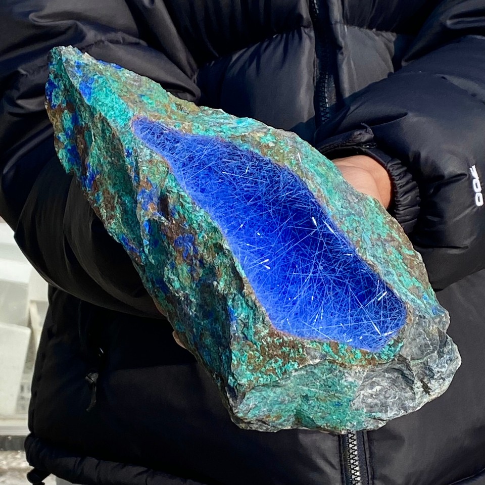 4.63LB Natural Blue Needle Iron Ore Mineral , Original Ore Quartz ...