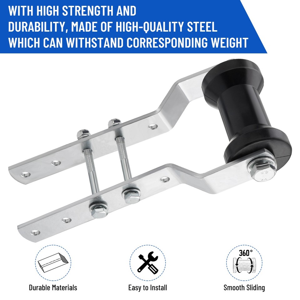 5" Adjustable Keel Roller Bracket Assembly Heavy Duty for 3" Tongue ...