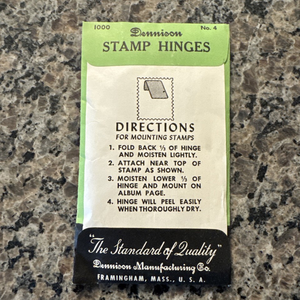 1 Package - 1000 Dennison Stamp Hinges, 48-040, No. 4, New | eBay