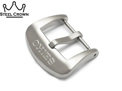 Original SEIKO Buckle Clasp for Watch Leather Rubber GRAND Strap Silver ...