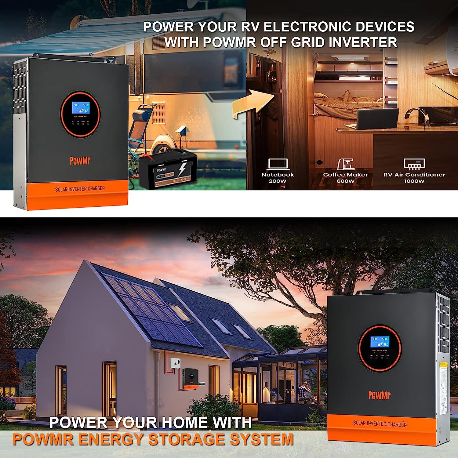 3000W 5000W 10000W Solar Hybrid Inverter Off Grid 110V 220V 208V MPPT ...