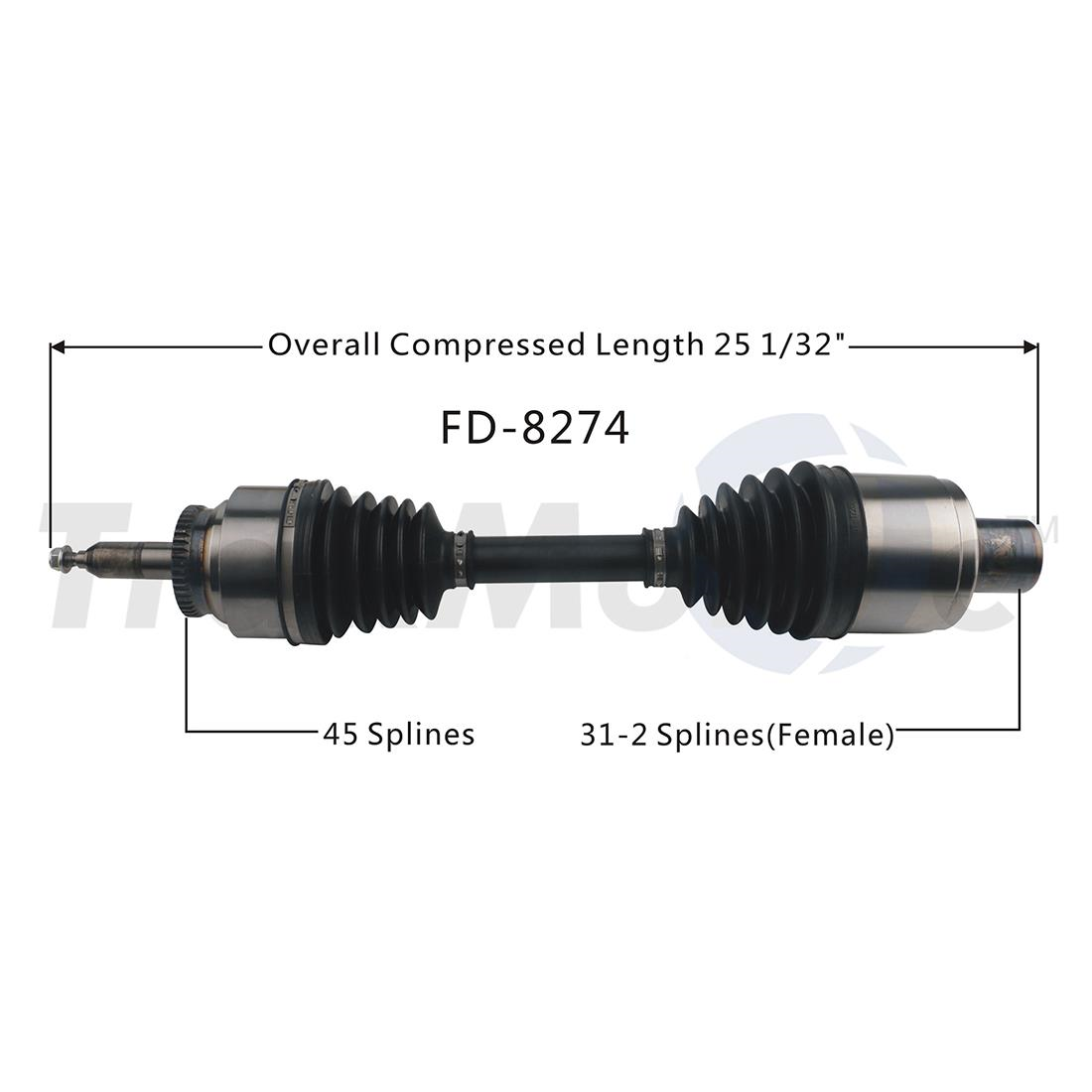 Cv Axle Joint Assembly 2X Front Pair fits 10-14 Ford F-150 SVT Raptor ...