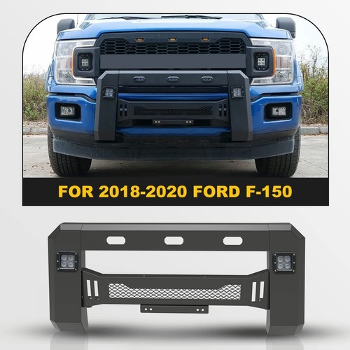 For 2015- 2020 Ford F-150 F150 Front Bumper Grille Guard Black Powder ...