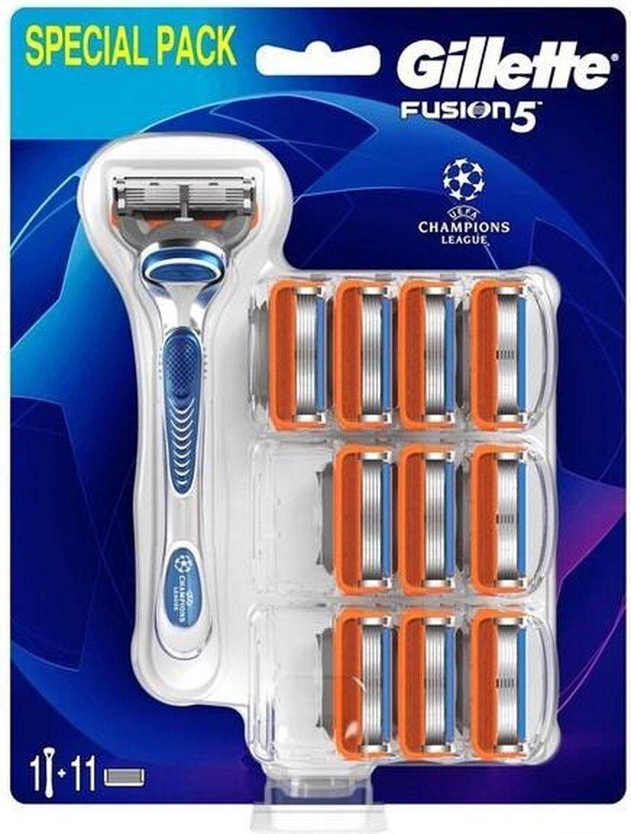 Gillette Fusion 5 Rasierer + 11 Rasierklingen Klingen Nassrasierr Nagel ...