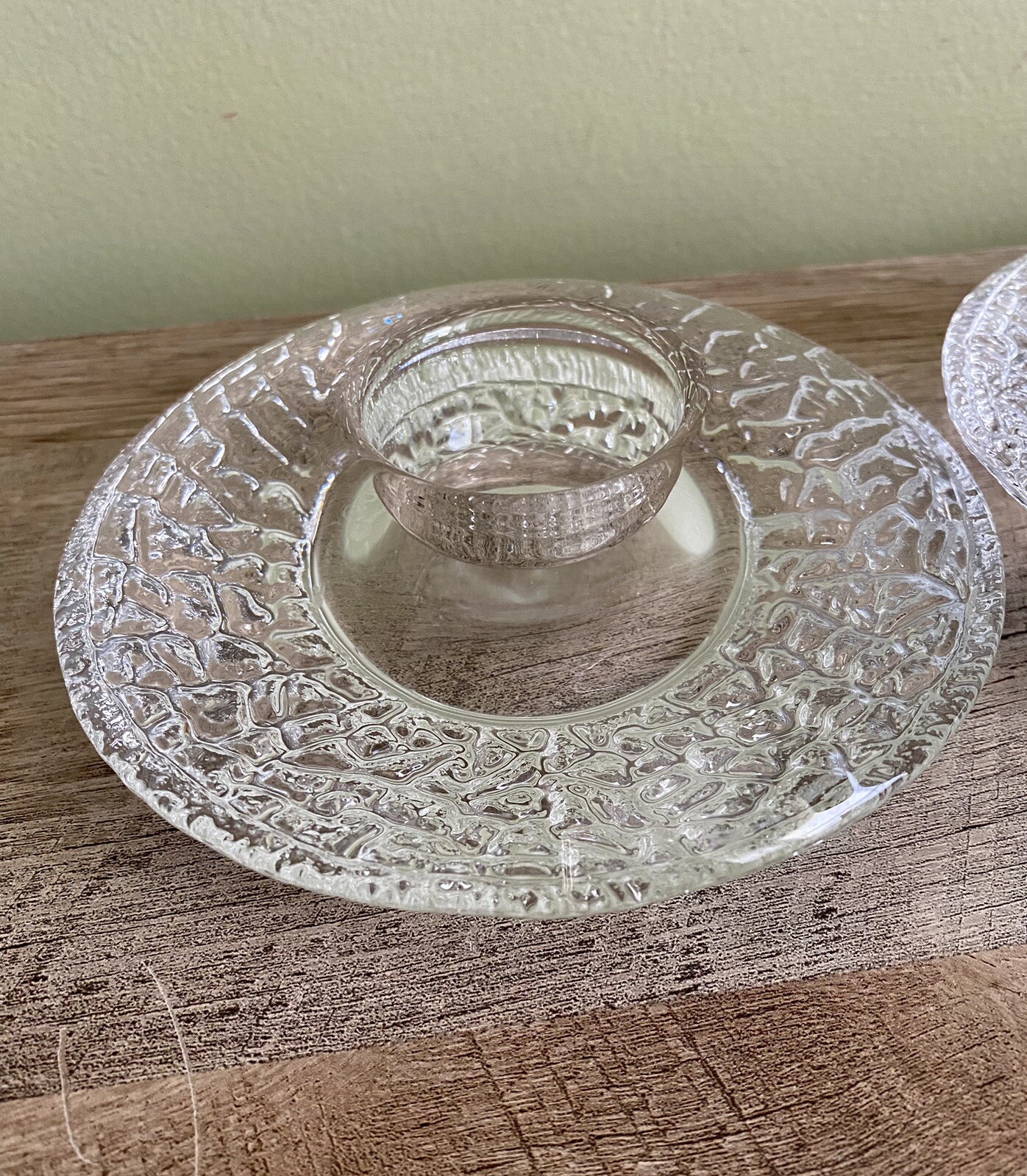 Orrefors Sweden Discus Crystal Votive Tea Light Candle Holder Set Of 2 ...