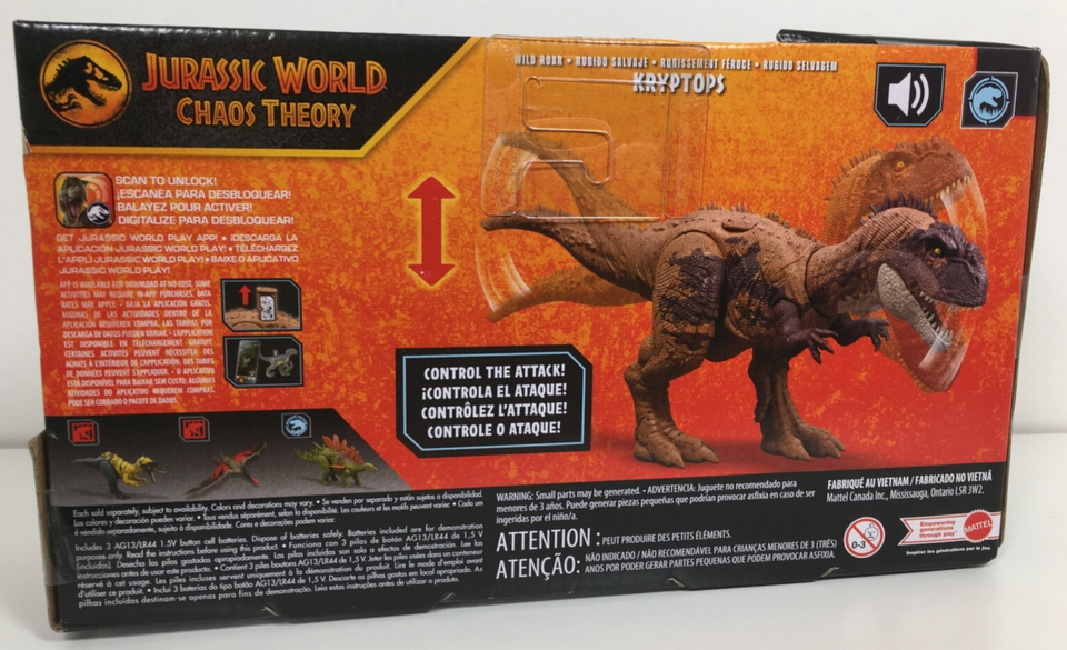 WILD ROAR KRYPTOPS JURASSIC WORLD CHAOS THEORY NETFLIX DINOSAUR PARK | eBay