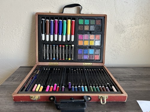Small Drawing Kit With Wooden Case | eBay