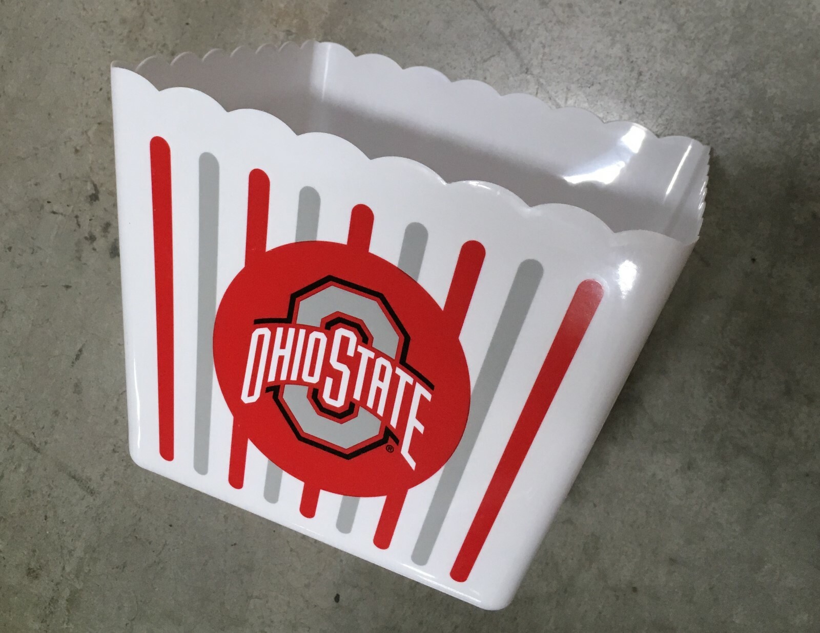 OSU ~ LG POPCORN Bucket 10"sq ~ Ohio State Buckeyes | eBay