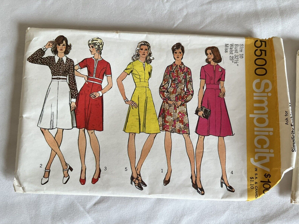 VTG 70s Simplicity McCalls Butterick Clothing Patterns 34" Bust | eBay