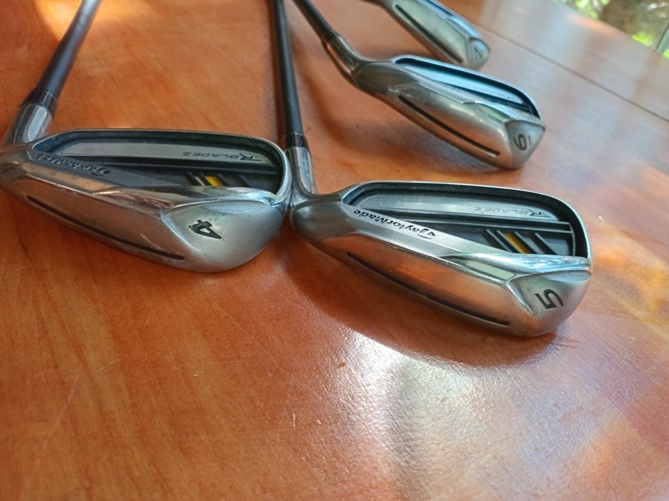 Used Taylormade RBladez Iron Set Of 4 Rocket Fuel Med Flex Steel Shafts ...