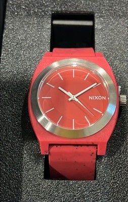 Nixon A1361 200-00 Time Teller OPP Red Silicone Watch | eBay