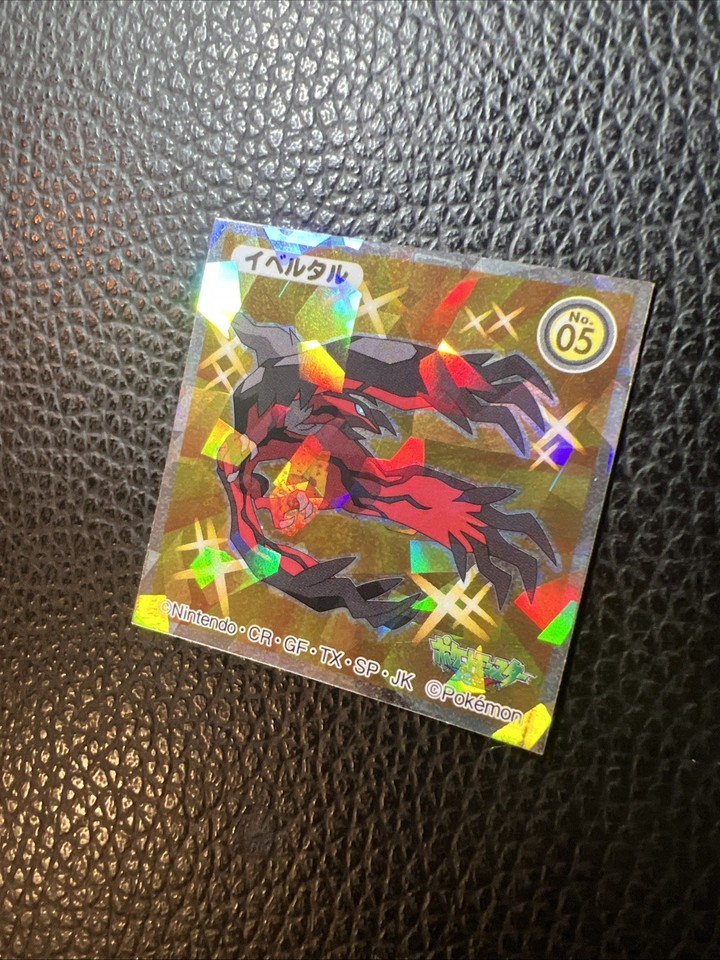 Yveltal Pokemon Wafer Chocolate Seal Sticker Lotte AB3 Japanese US ...