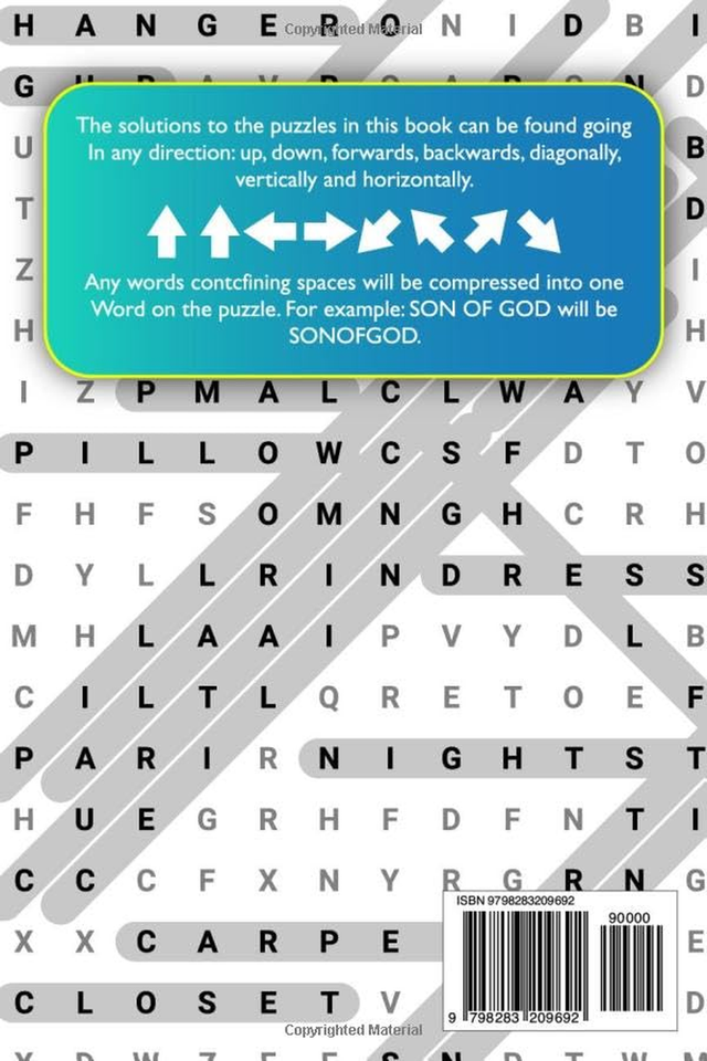 Big Book of Word Search Puzzles for Adults: Large Print 2100+ Words | eBay