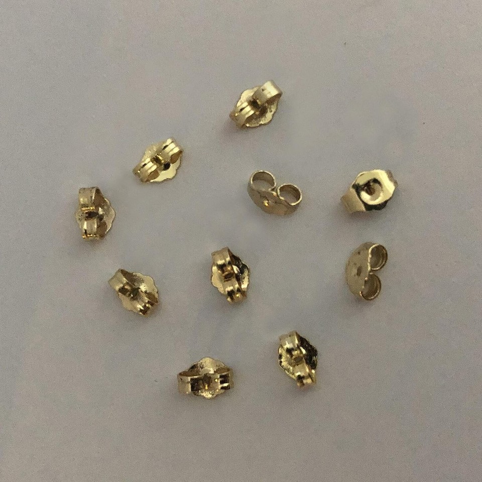 5 Pairs 14K Gold Earring Replacement Ear Locking for Stud Earrings NEW ...