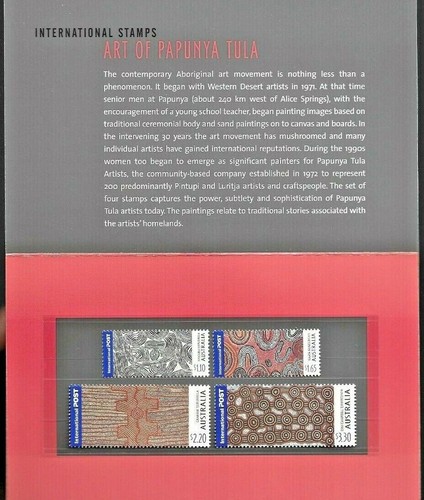 MINT 2003 ART OF PAPUNYA TULA ABORIGINAL ART INTERNATIONAL STAMP PACK ...