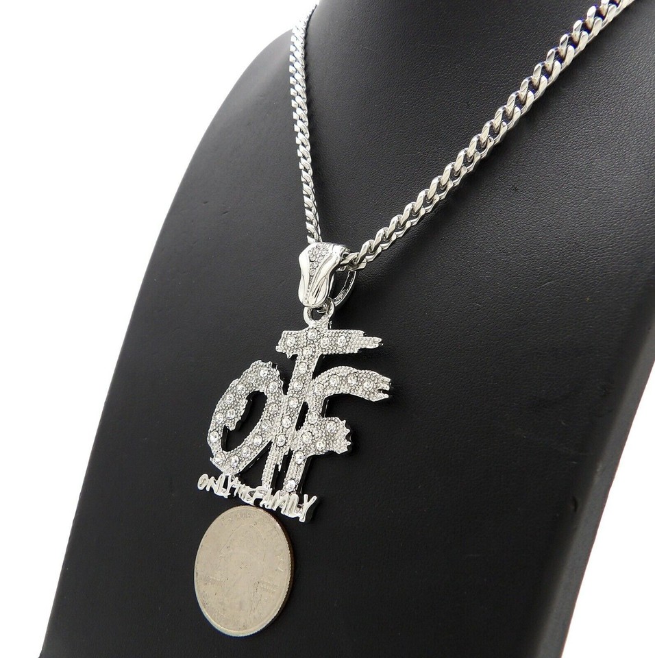 Only the Family OTF Pendant 7mm 18" ~ 30" Cuban Chain Stainless Steel ...