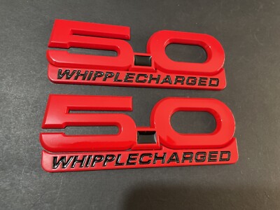 2015-2022 5.0 WHIPPLE CHARGED Parts Emblems Badge Red & Black - 2pcs | eBay