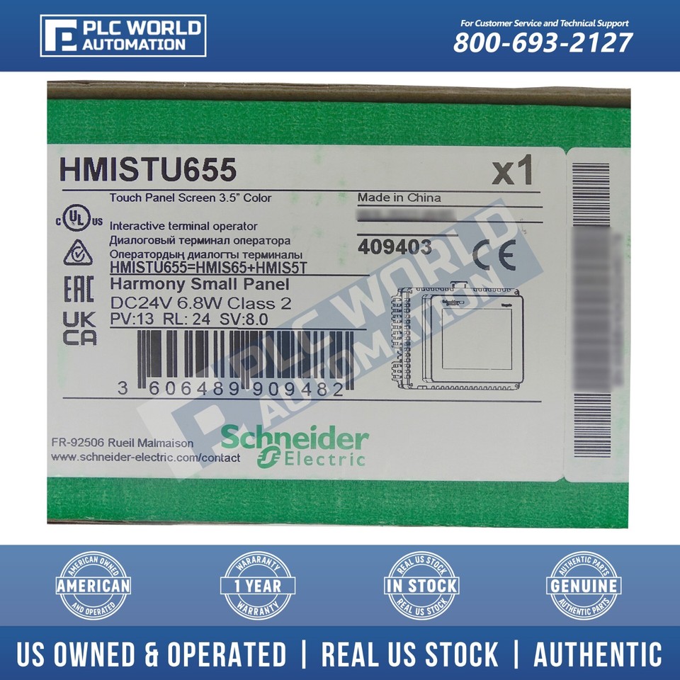 Schneider Electric HMISTU655 Harmony Terminal, Touch, Ethernet, New ...