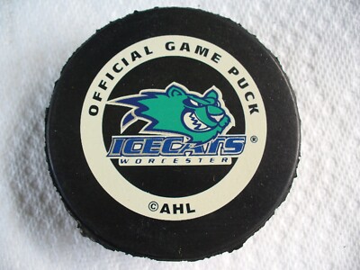 AHL Worcester IceCats Team Logo Andrews Official Game Hockey Puck ...