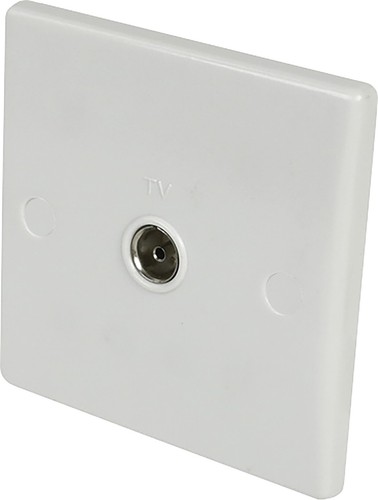 SINGLE AERIAL FACEPLATE TV WALL SOCKET RF BOX FLUSH COAXIAL IEC FM ...