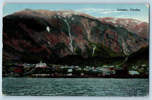 Juneau Alaska AK Postcard Water Front Mountains And Residences View ...