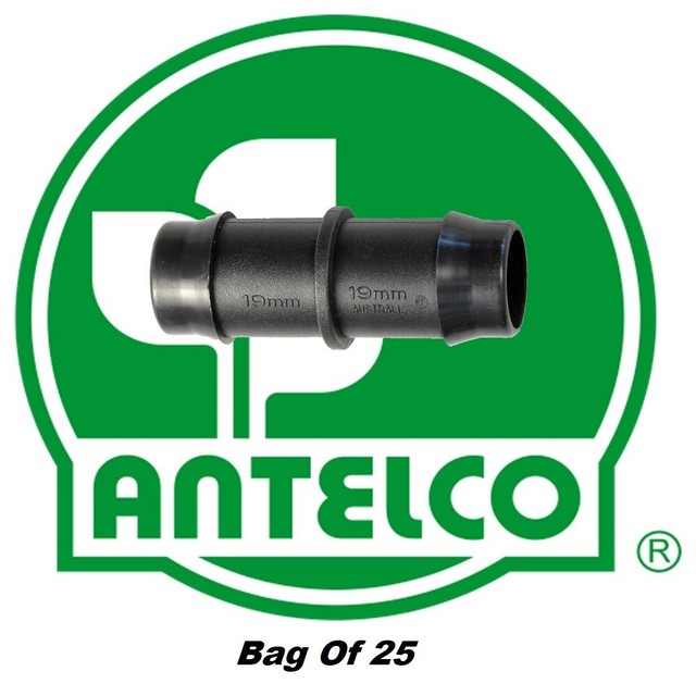 Joiner 19mm Low Density Poly Pipe Fitting - Antelco Pack of 25 for sale ...