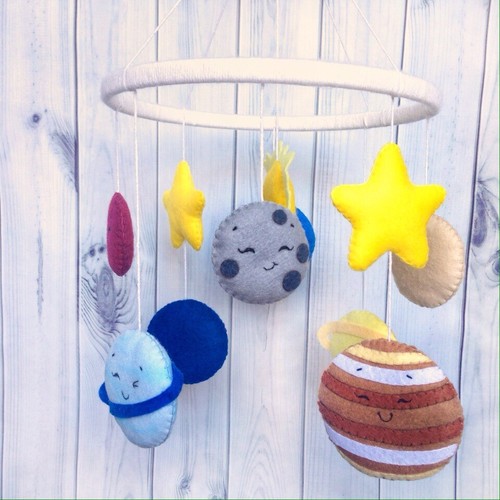 Baby Mobile Space Sun Planets Crib Mobile Solar System Nursery Decor ...