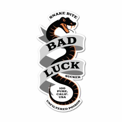Snake Bite Sticker Decal Bad Luck Sucker Cali Usa Whiskey Poison | eBay