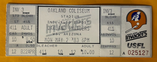 May 2, 1983 Oakland Invaders & Arizona Wranglers Full Ticket USFL | eBay