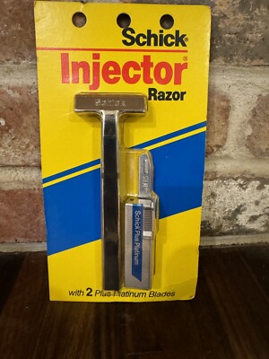 NEW Unused Schick Injector Razor Handle With 2 Platinum Blades | eBay