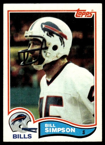 1982 TOPPS BILL SIMPSON D BUFFALO BILLS #34 | eBay